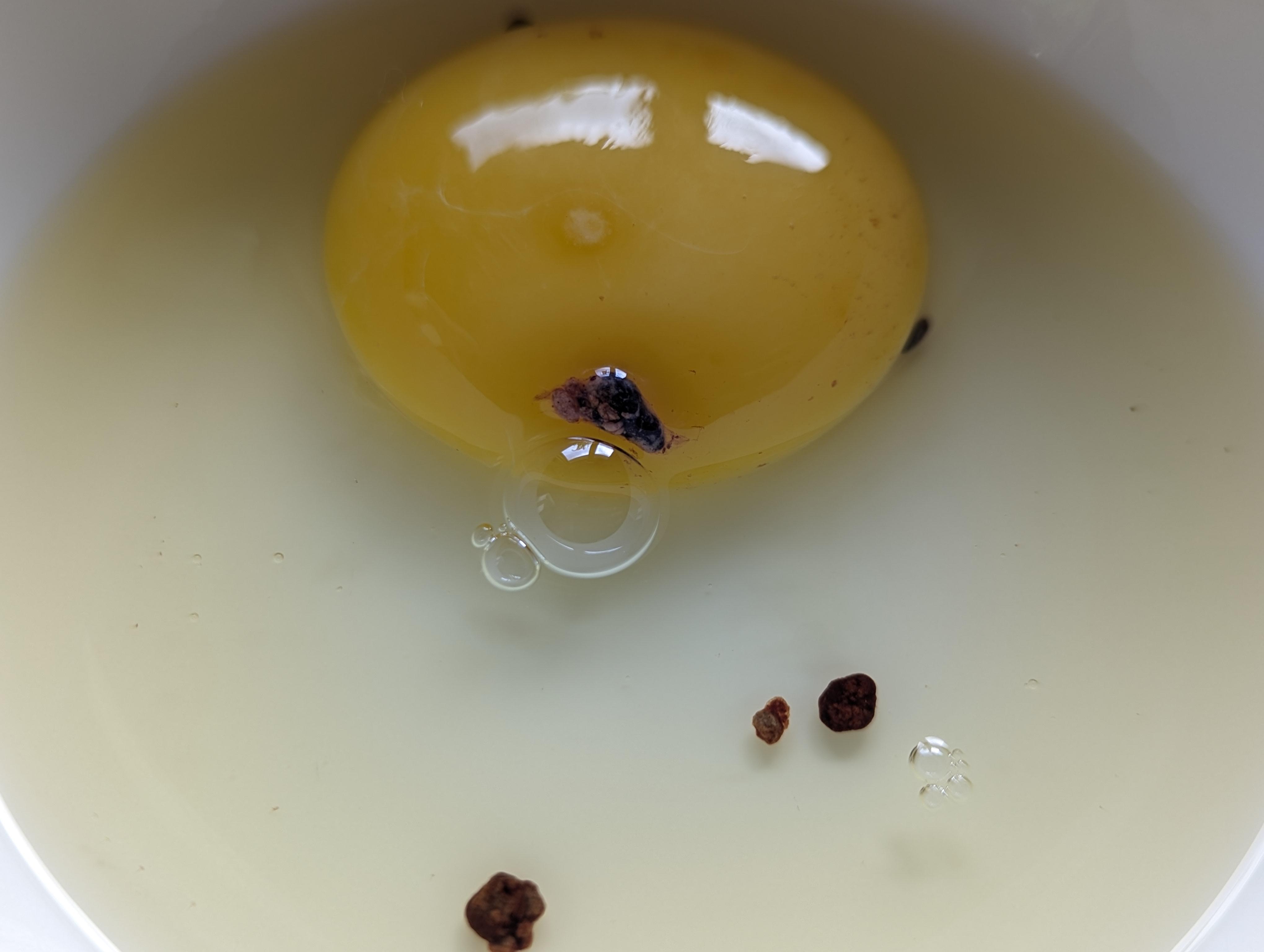 Weird spots on egg. Should I be concerned? Is there a name for it? Girl looks healthy | Scrolller