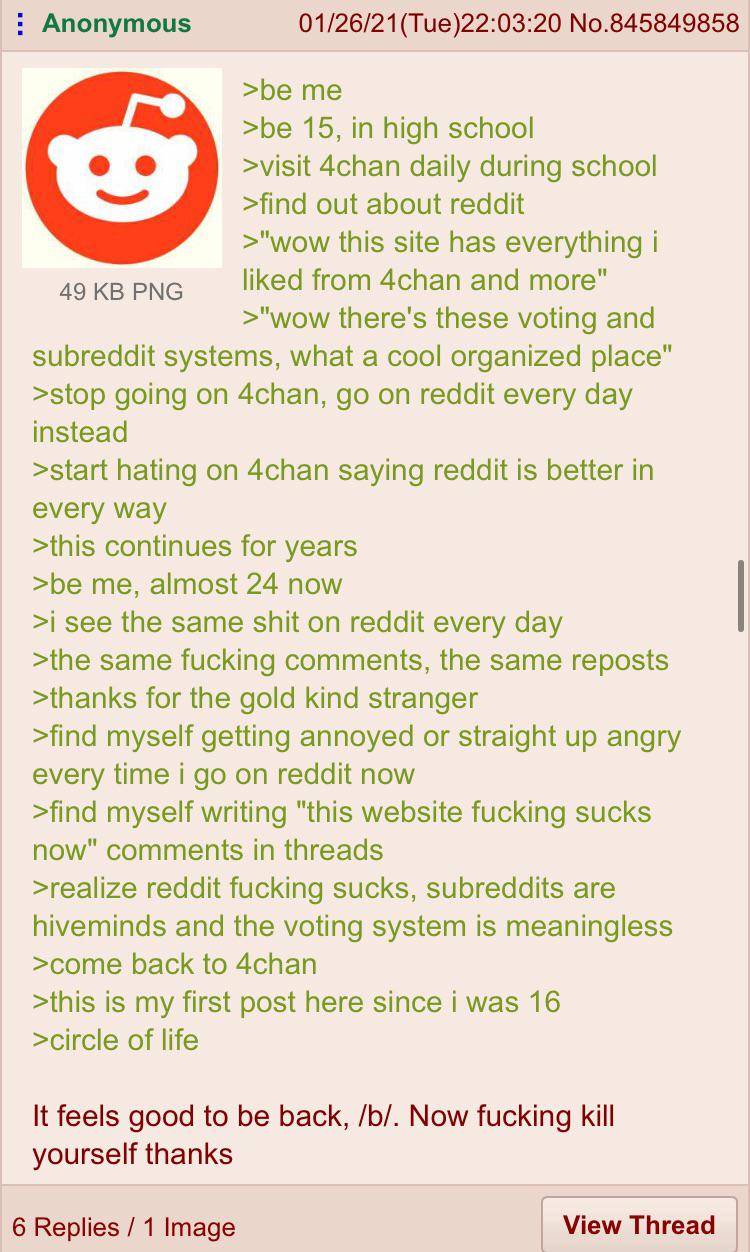 Welcome back anon | Scrolller