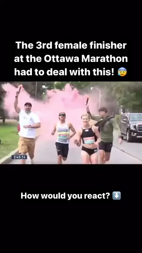 Well done mate, you successfully ruined this woman's race | Scrolller