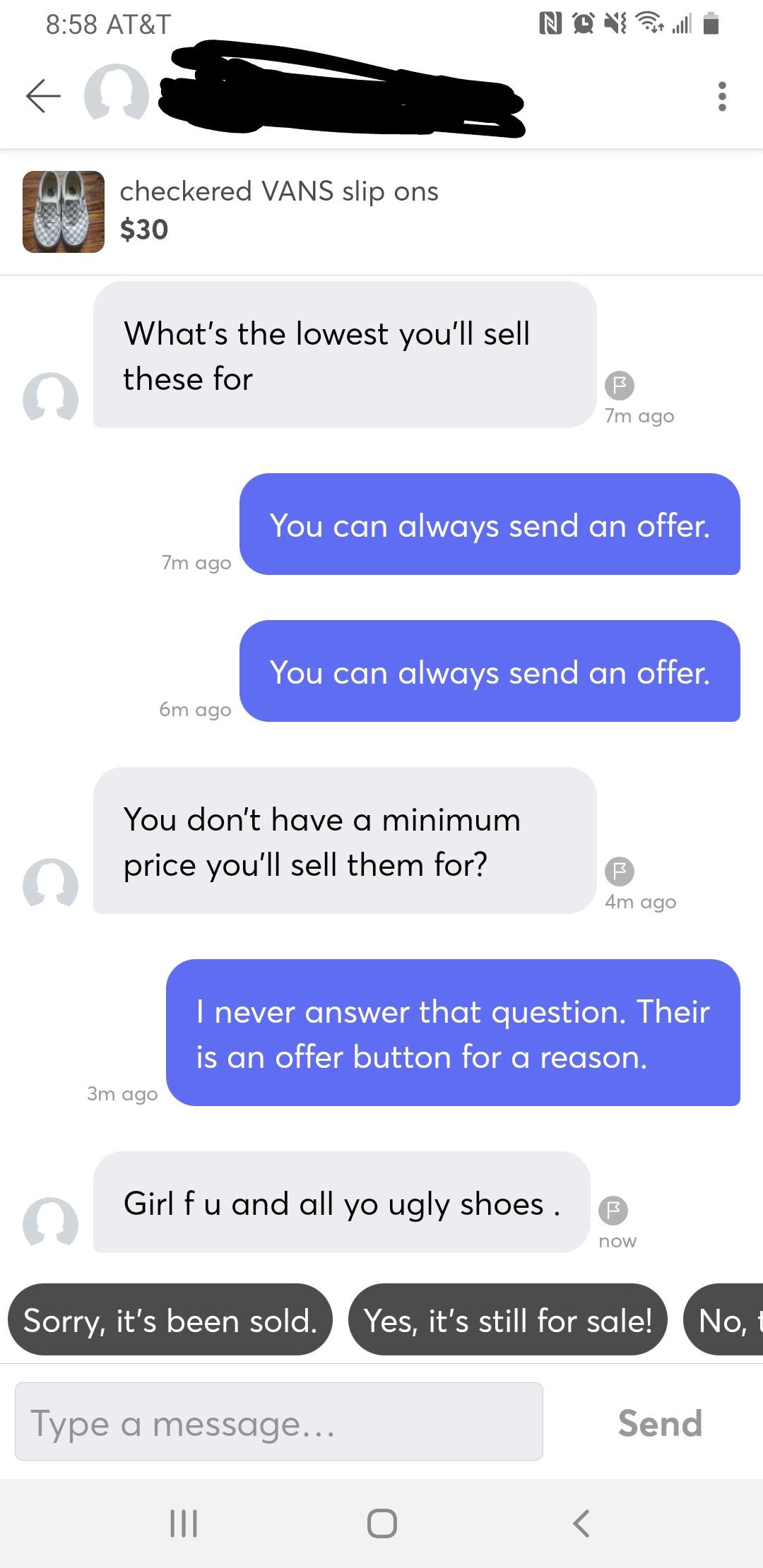 Well I got treated....and blocked. | Scrolller