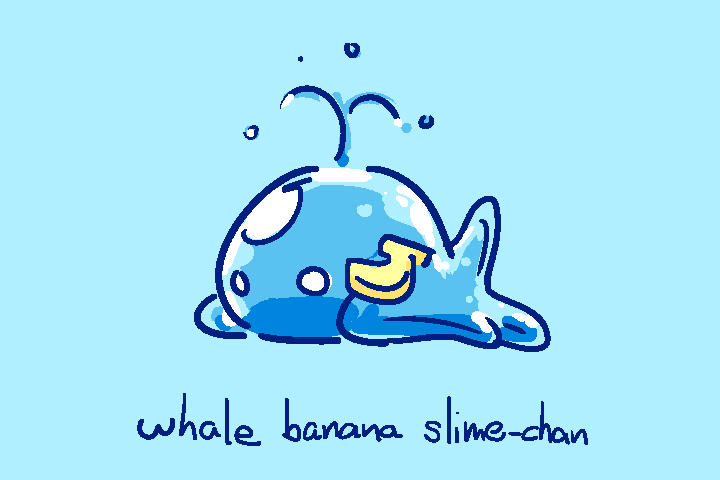 Whale Banana Slime-chan (Daily Slime Girl #99) | Scrolller