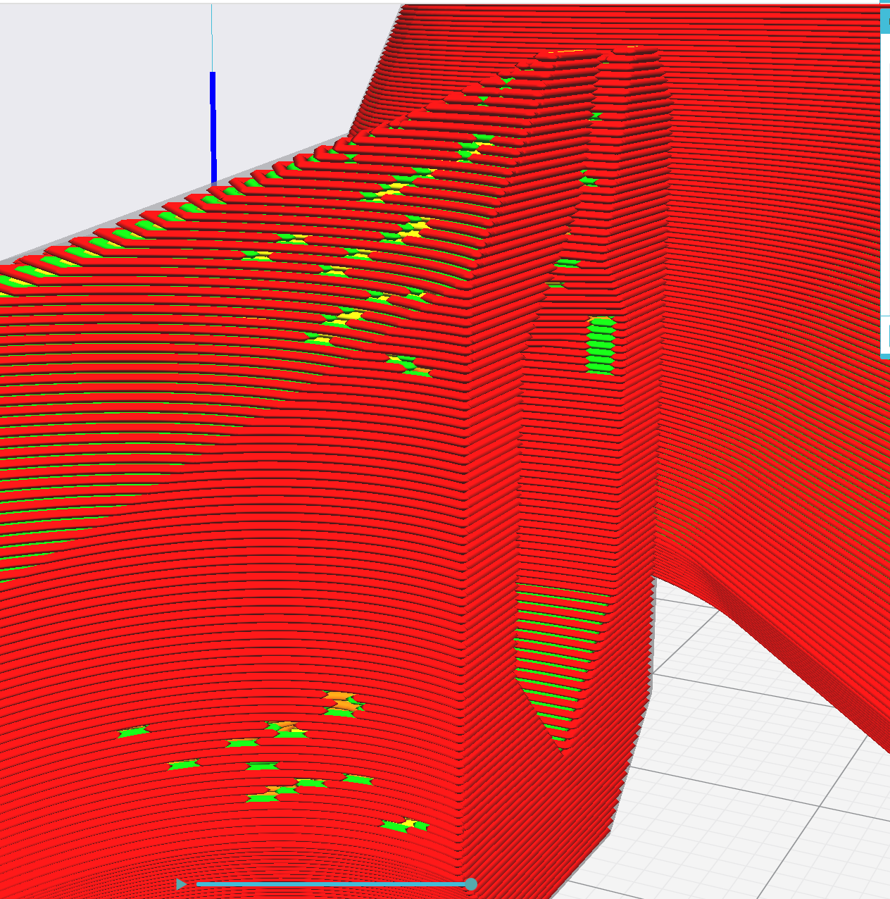 What are these gaps in the layer lines in the cura preview? | Scrolller