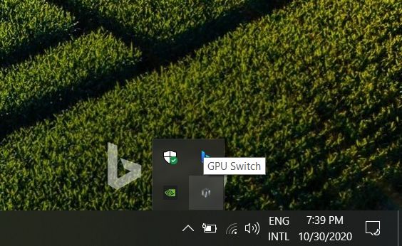 What is this GPU Switch on the taskbar and how do I remove it from the taskbar? When clicked on ...