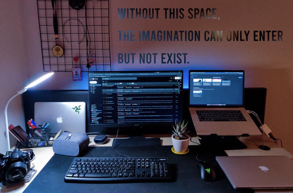 What my WFH setup looks like. | Scrolller