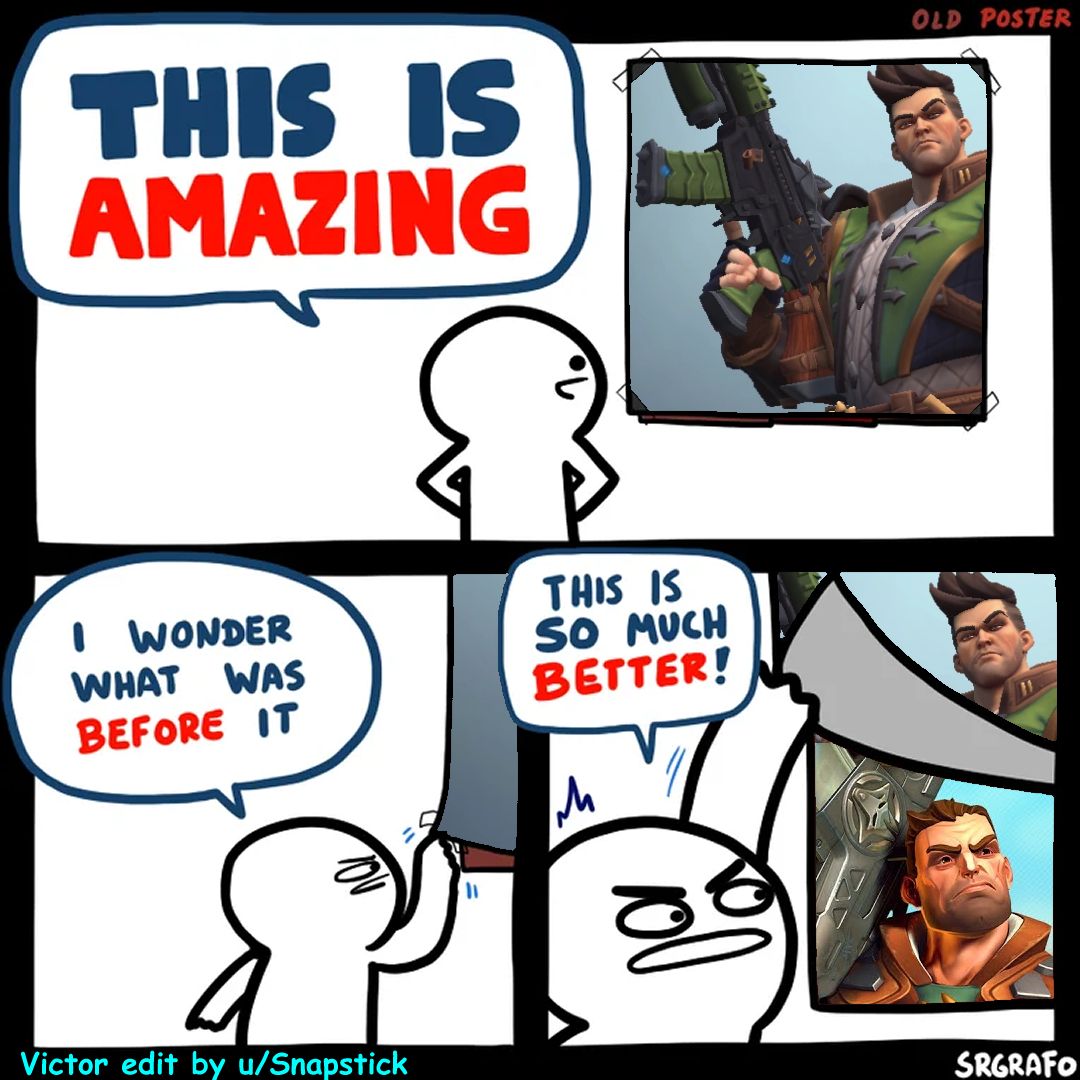 When new players see the classic Viktor design [original template by srgrafo] | Scrolller