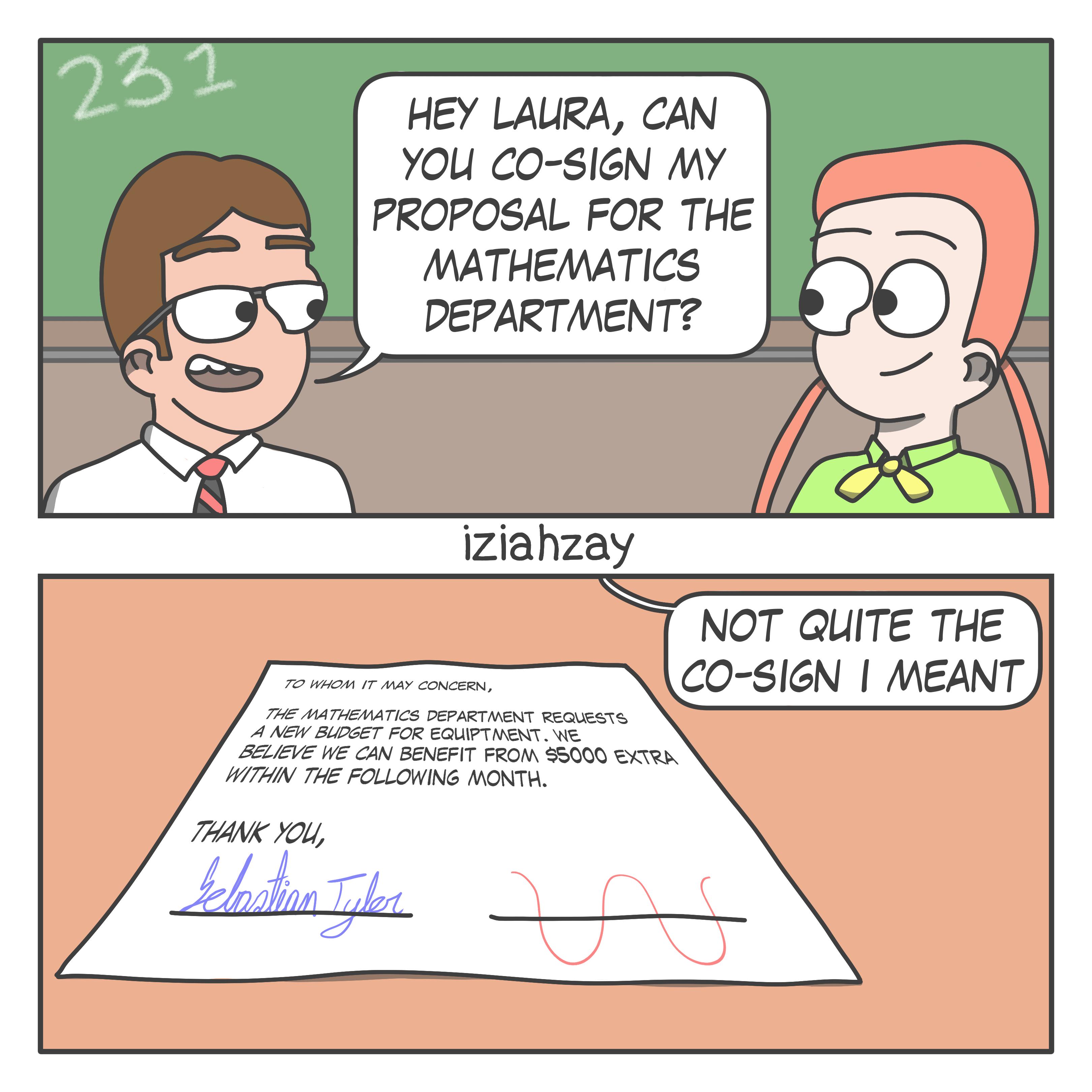 When you go on a tangent in the math department and are asked to sine your name [OC] | Scrolller