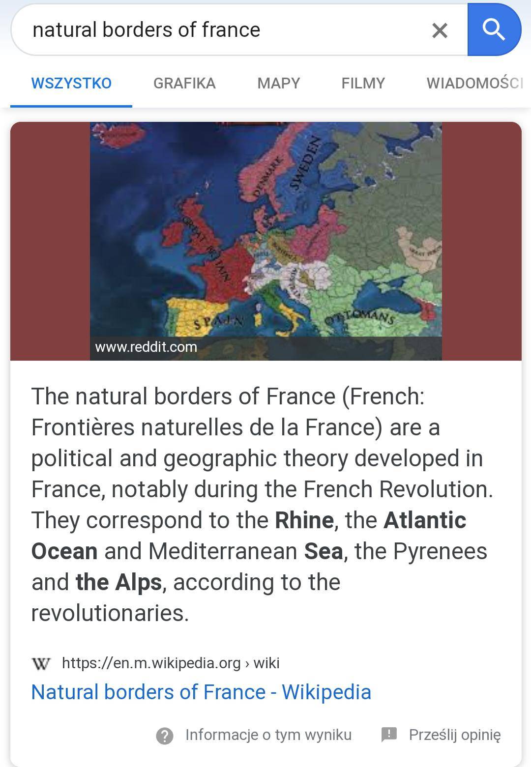 When you google "Natural borders of France" | Scrolller