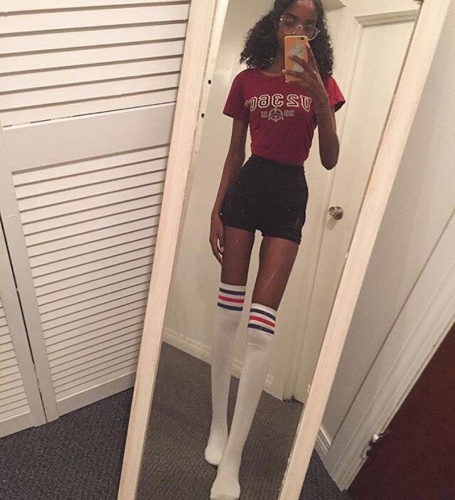 White Striped Socks | Scrolller