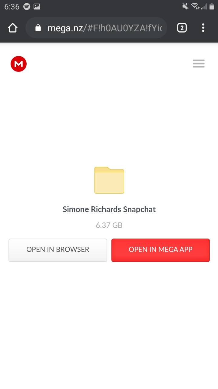 Who wants Simone Richards Snapchat MEGA folder? DM me | Scrolller