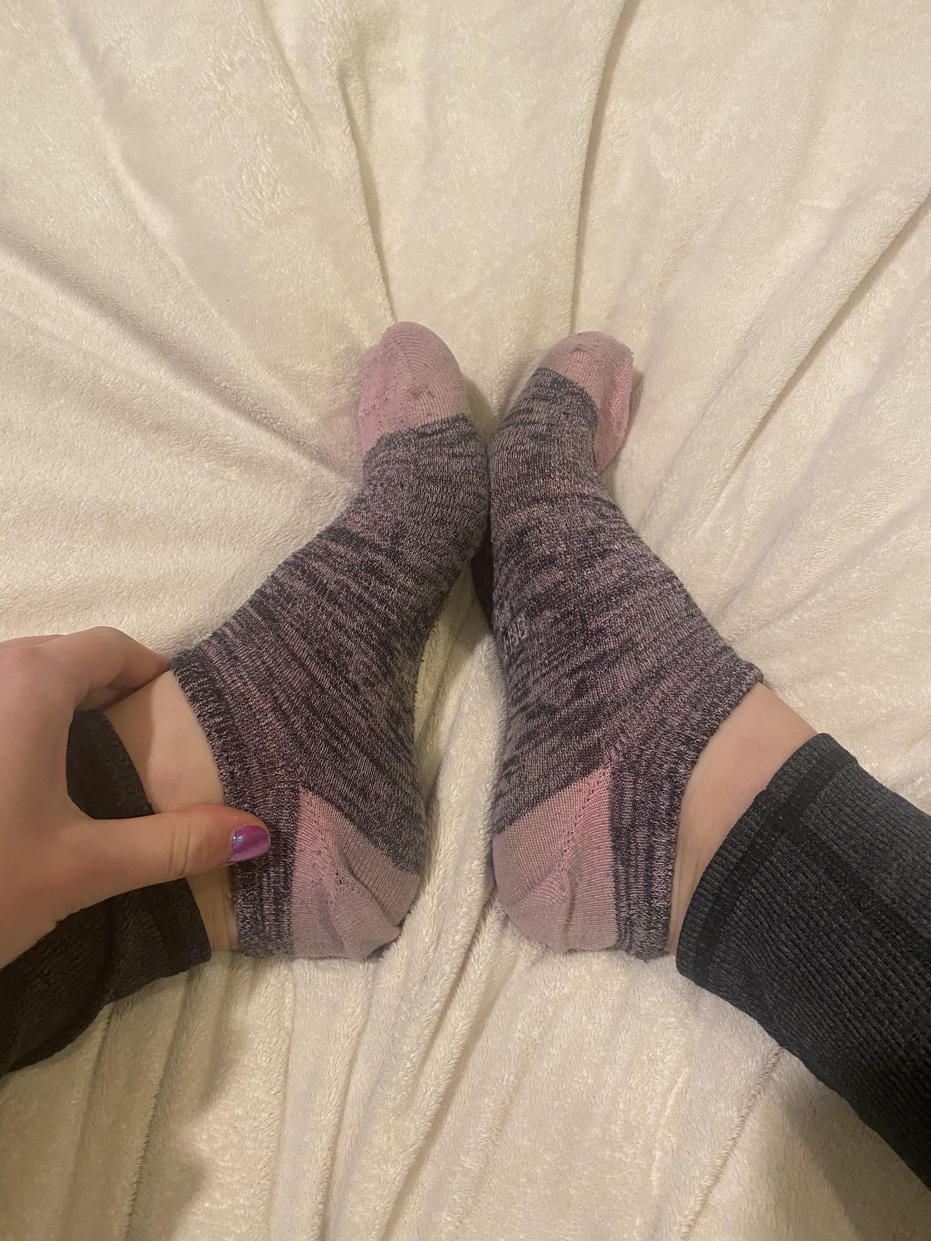 Think you can handle my sweaty workout socks ? ;) message me to claim this Nike workout pair ...