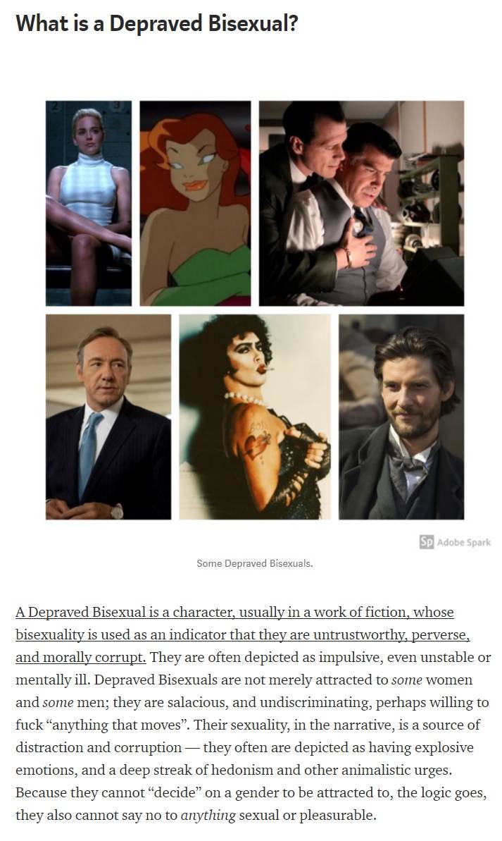 Wholesome bisexual representation is so rare. We mostly have this character trope. | Scrolller