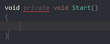 Why does the Unity Code Snippets extension always keep the void I type? | Scrolller