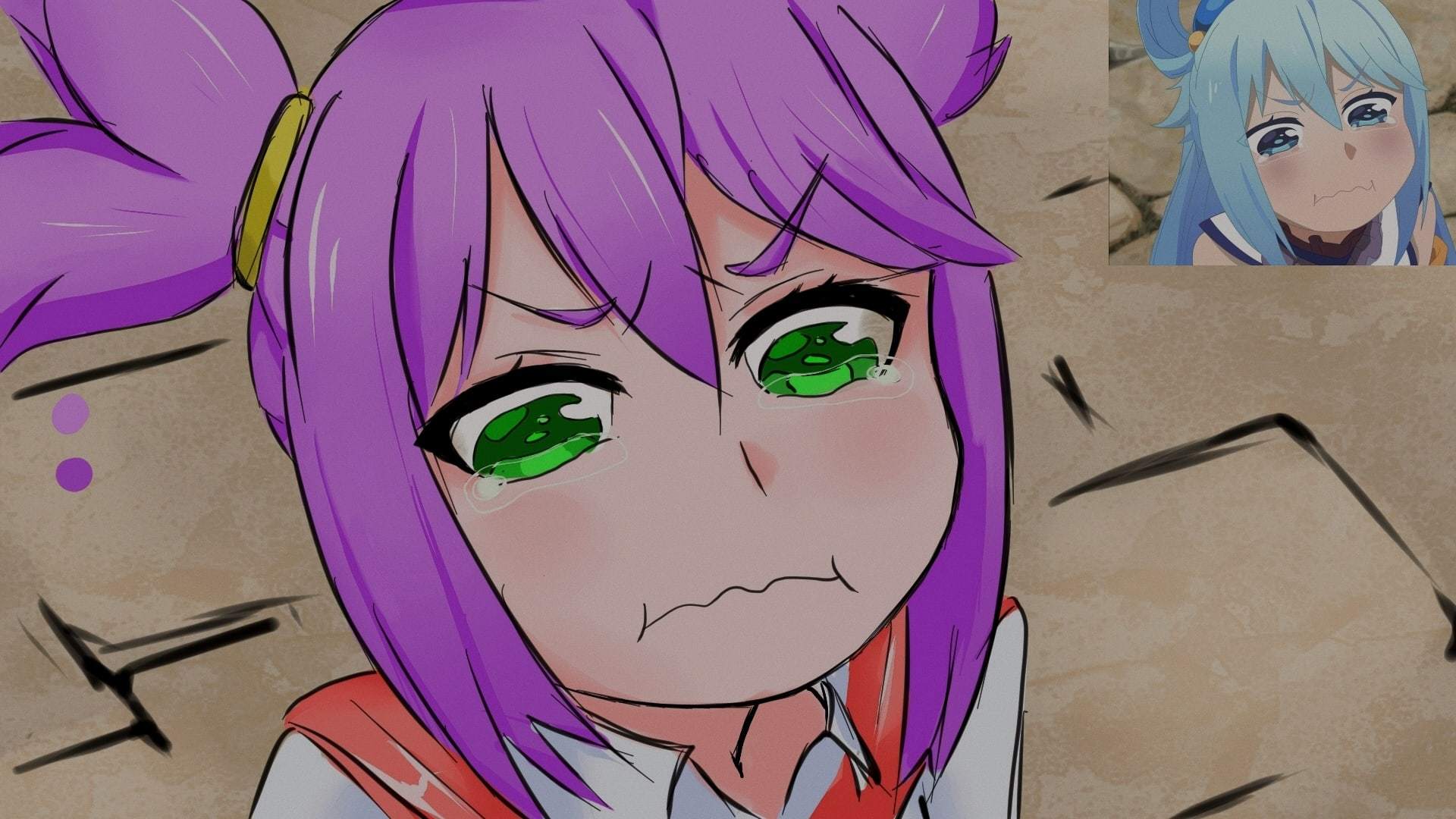 Why purple bun crying? Don't cry purple bun | Scrolller