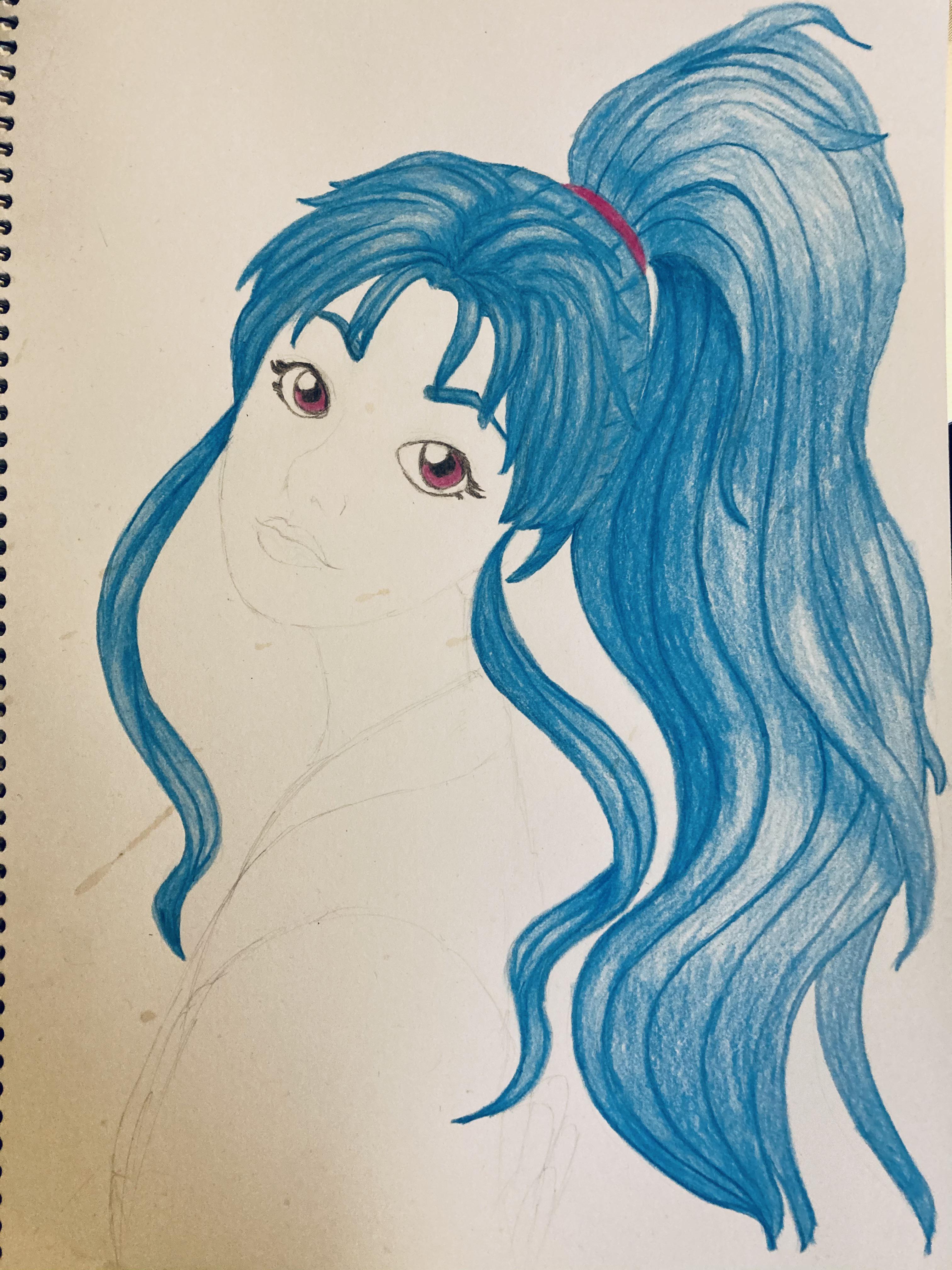 wip of my drawing of Botan. | Scrolller
