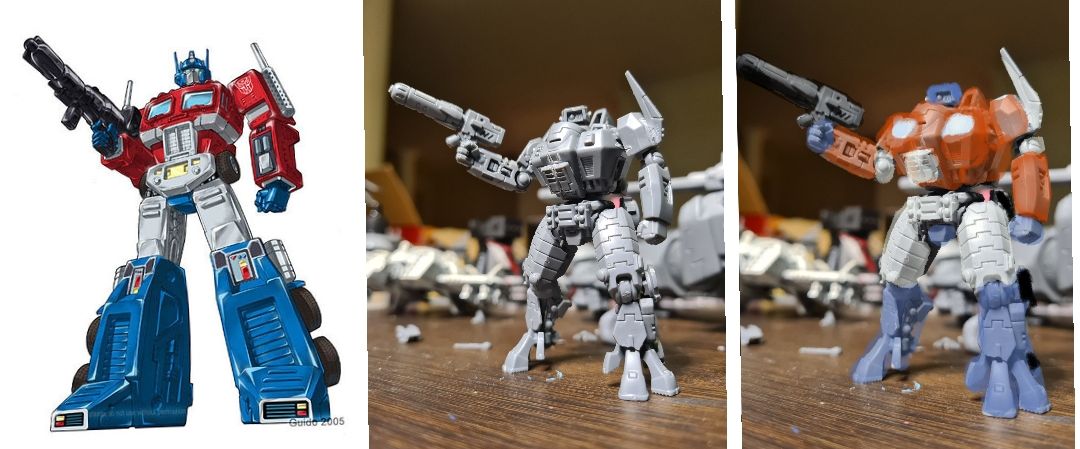 WIP Optimus Prime kitbash Tau commander. Pretty chuffed so far! | Scrolller