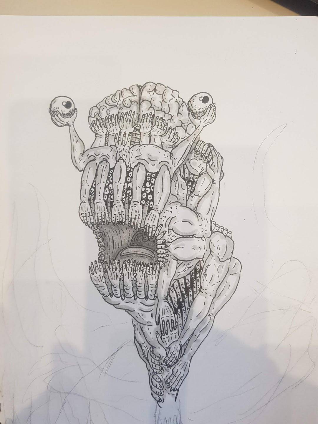 Work in progress hand creature. | Scrolller