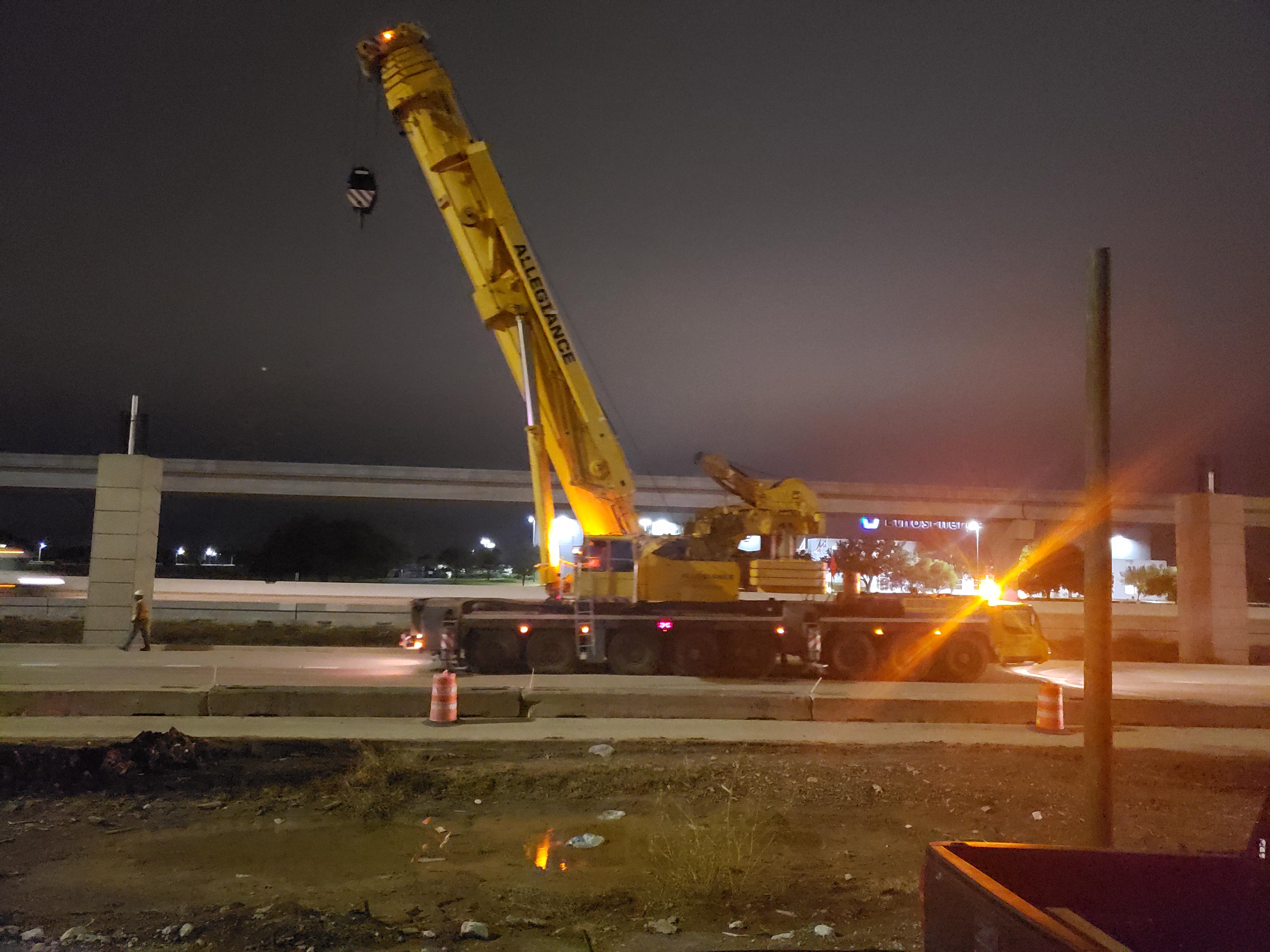 Worked 19 hours straight helping these guys out. Super sweet crane to see in action. | Scrolller