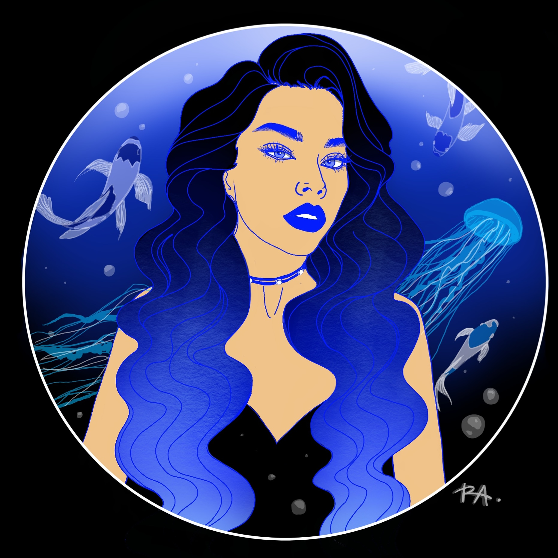 Working on 4 different element drawings:Here's my take on "water" | Scrolller