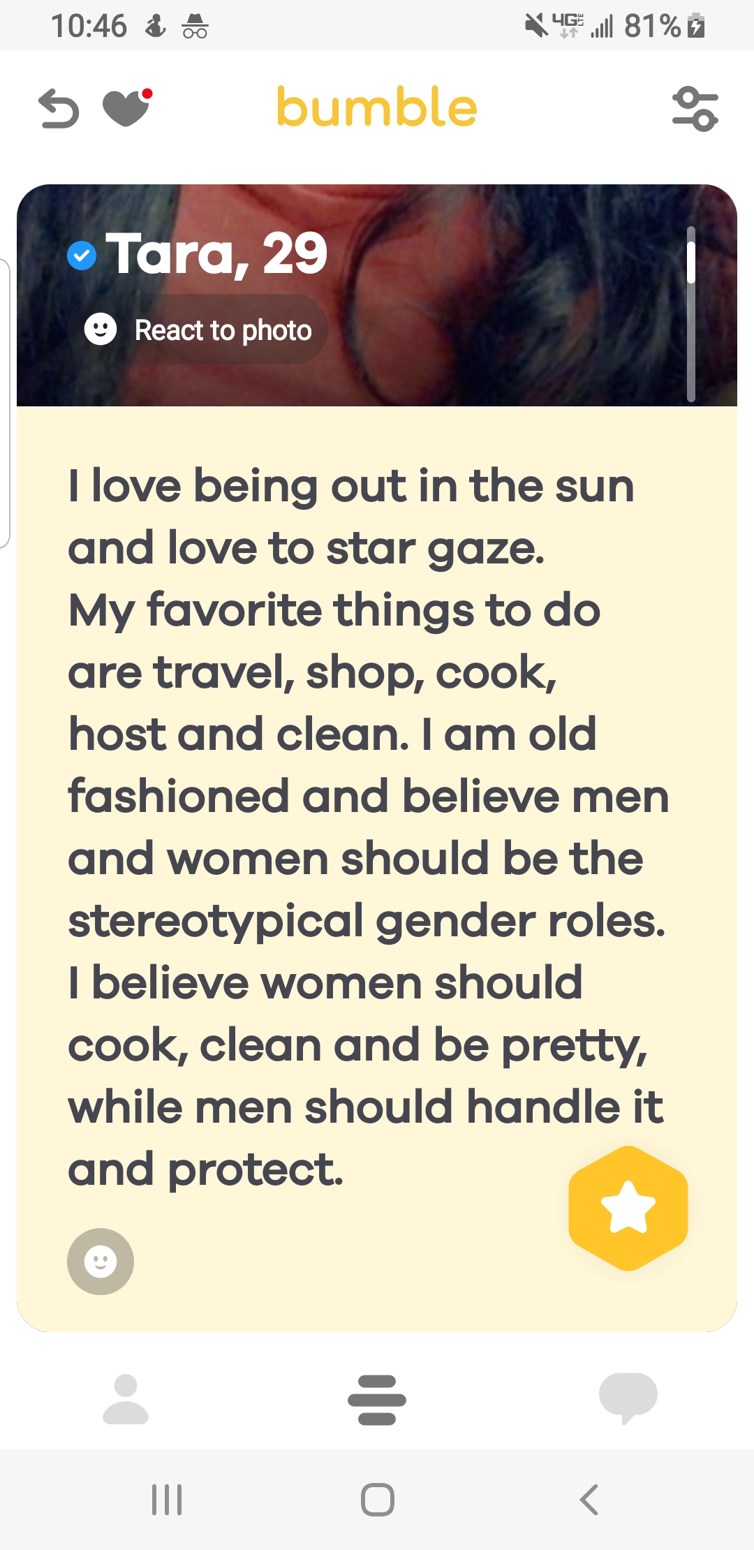 Wow. Most interesting bio from a woman that I've seen in awhile | Scrolller