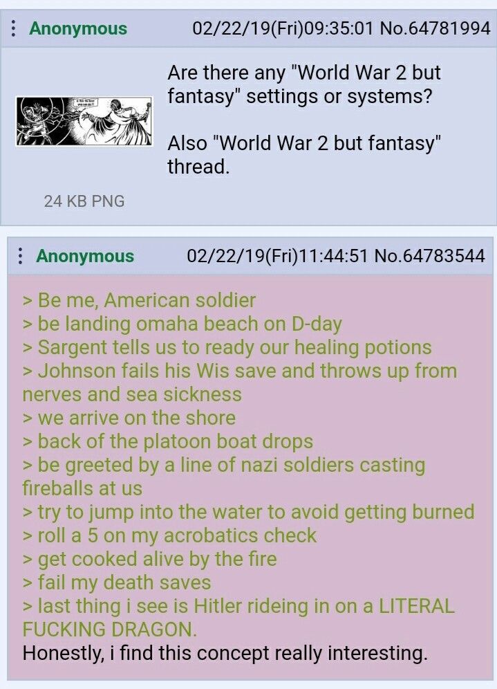 WWII as a Fantasy RPG | Scrolller