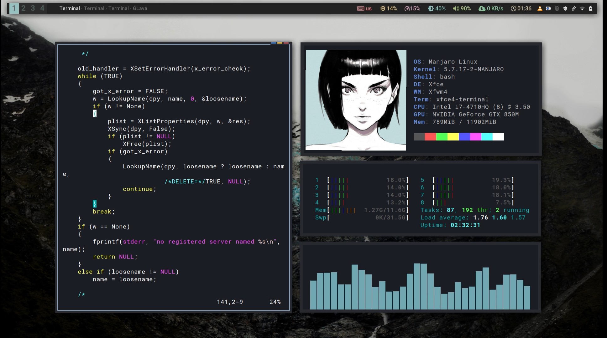 [xfwm4/Xfce] Turquoise aura | Scrolller