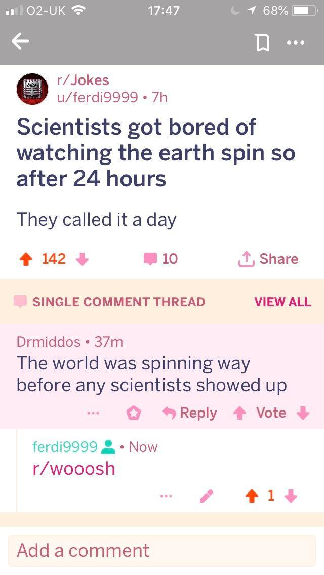 Yeah guys the worlds always been spinning | Scrolller