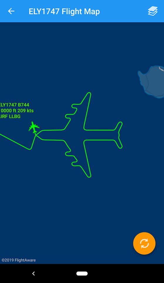 Yesterday was El Al's last commercial 747 flight. The captain did this en route. | Scrolller