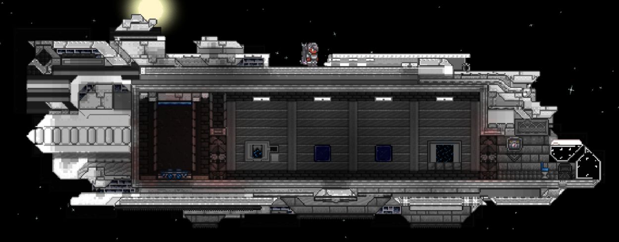Yet another starbound ship, built in terraria | Scrolller