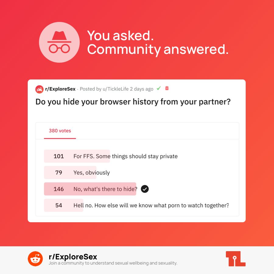 You asked. Community answered. Do you hide your browser history from your partner? | Scrolller