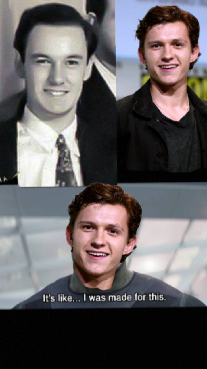 Young Stan Lee on the Left Tom Holland on the Right. | Scrolller