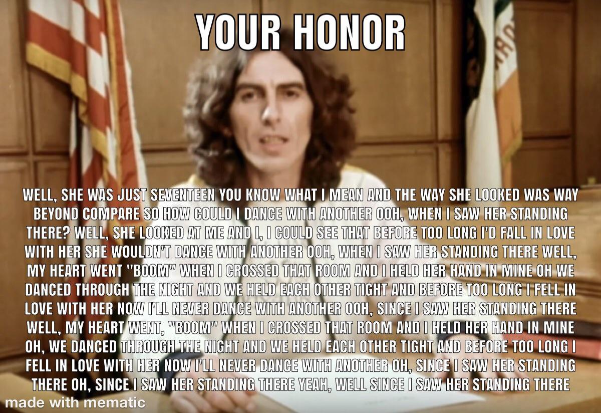 Discover more like Beatlescirclejerk: Your honor 😳 and Related Content | Scrolller