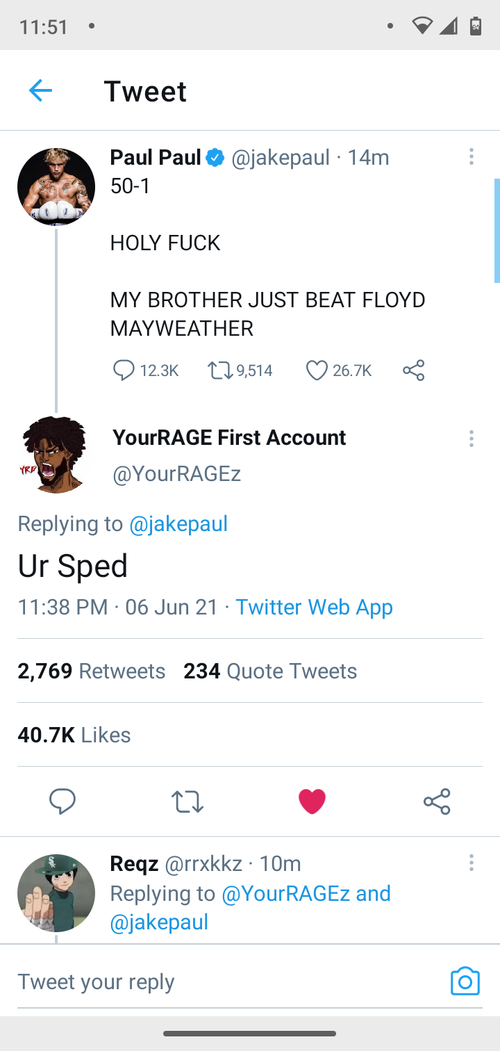 YourRage has ratioed Jake Paul | Scrolller