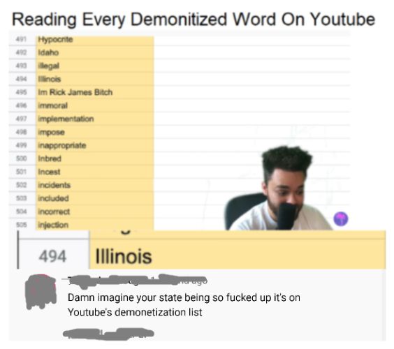 YouTube doesn’t like our state... | Scrolller