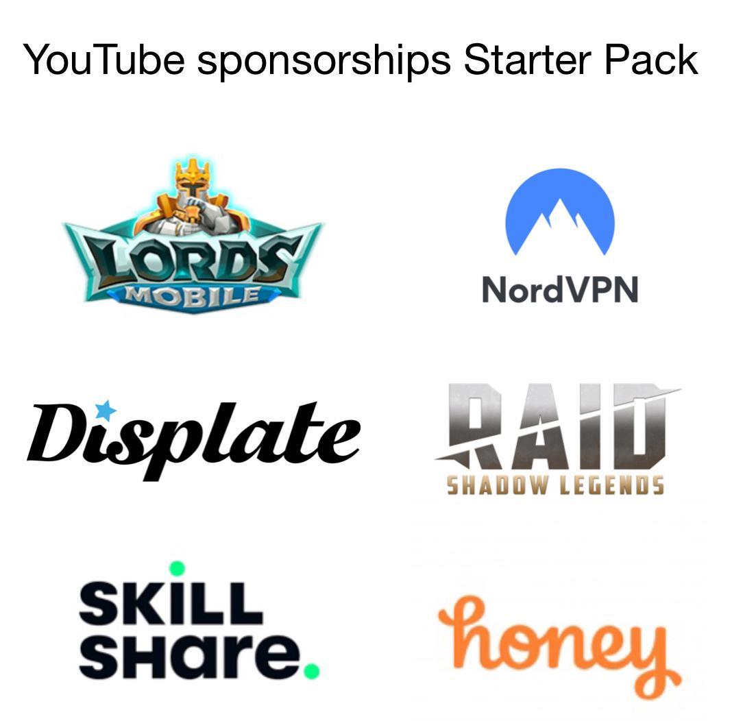 YouTube sponsorships starterpack | Scrolller