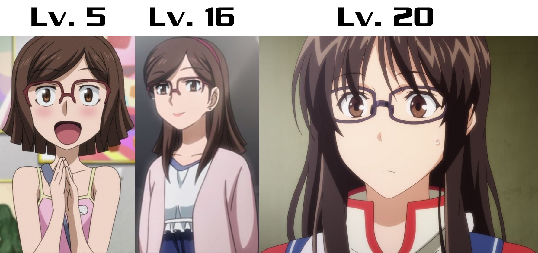 Yui Ishikawa voicing another bespectacled girl (Gundam Build Fighters and Seijyonomaryoku ...