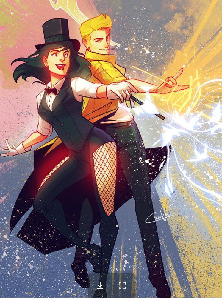 Zatanna Zatara and John Constantine art by Ctreuse Lex | Scrolller