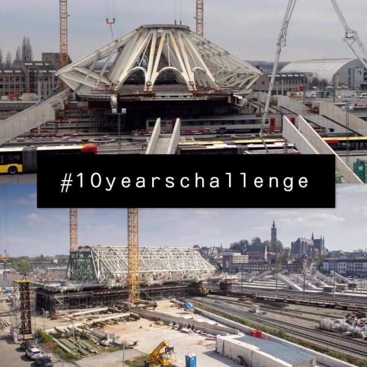 #10yearschallenge de la gare de Mons | Scrolller