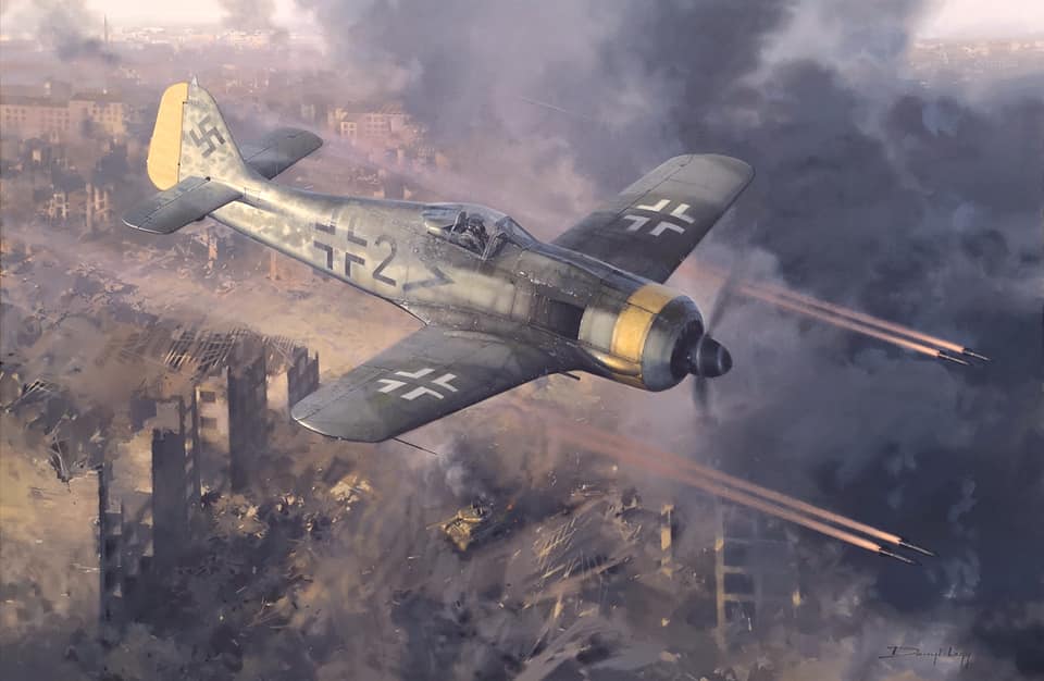 1945. Focke-Wulf Fw 190F-9 'Panzerblitz' of Luftflotte 4 striking ground targets by Darryl Legg ...