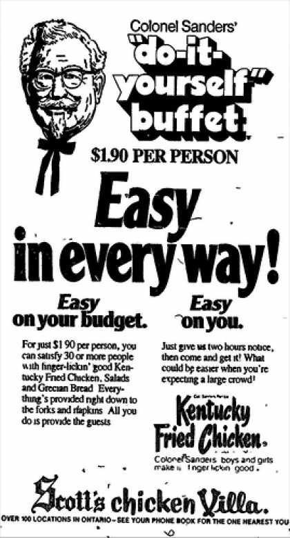1977 KFC do it yourself buffet ad | Scrolller