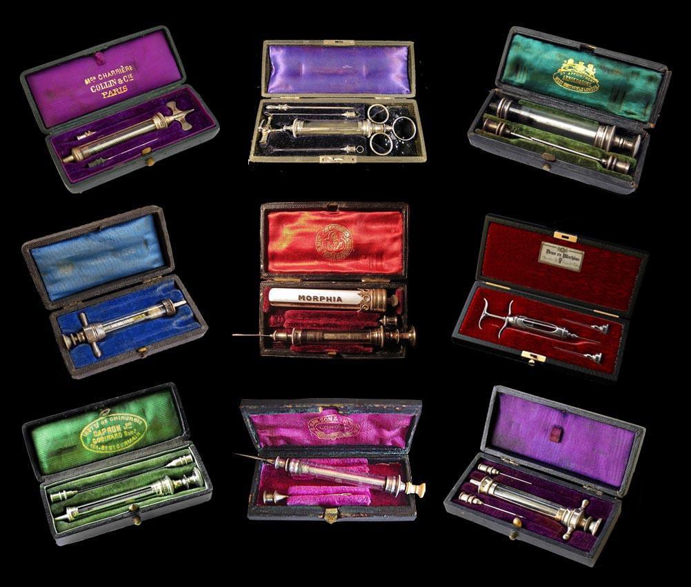 19th-century syringe kits. | Scrolller