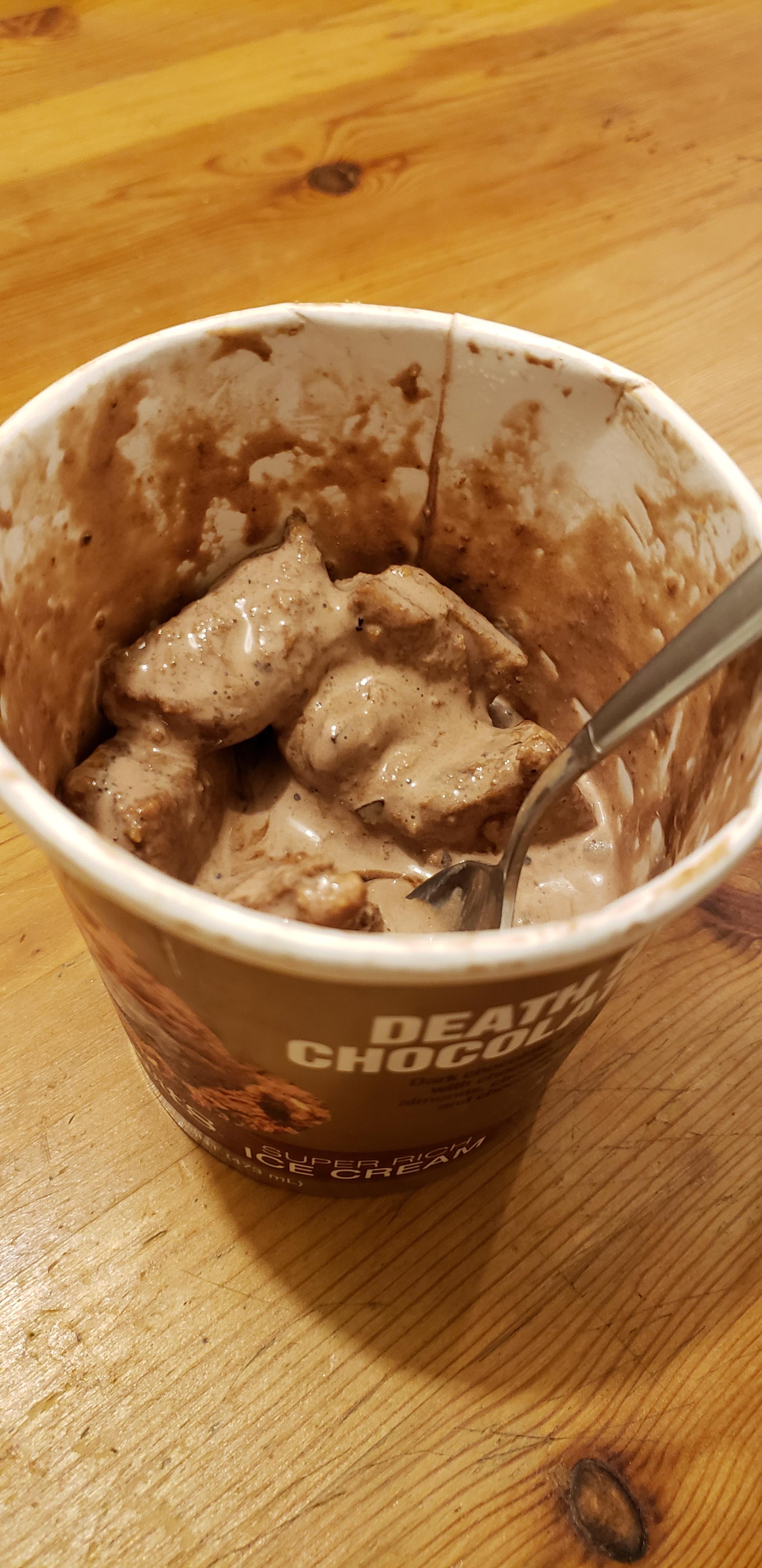 2 Crushed up AVB PB firecrackers, choc ice cream, and choc sauce | Scrolller