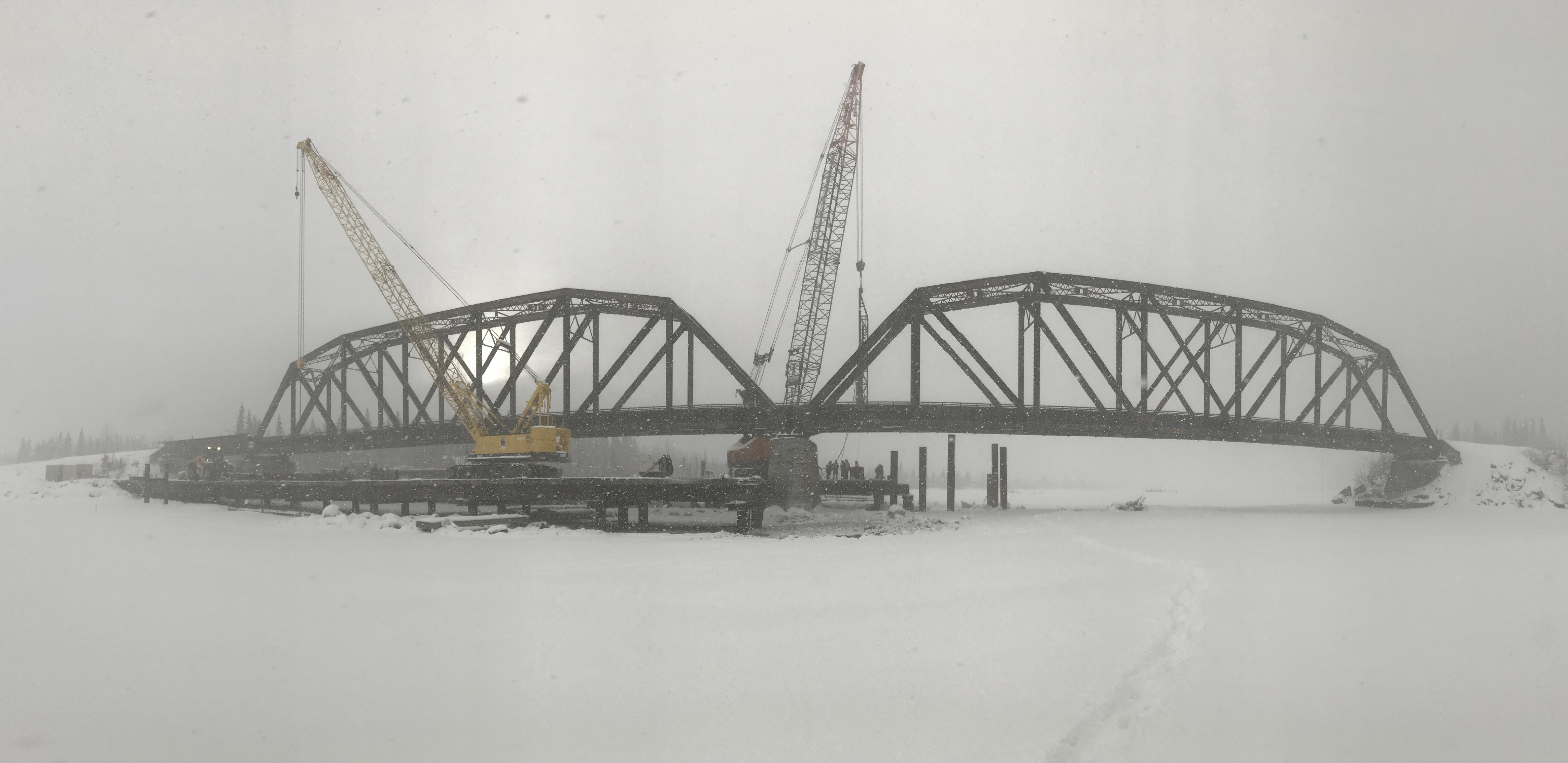 -30° in Healy, AK. Fixing on an old railroad bridge. | Scrolller