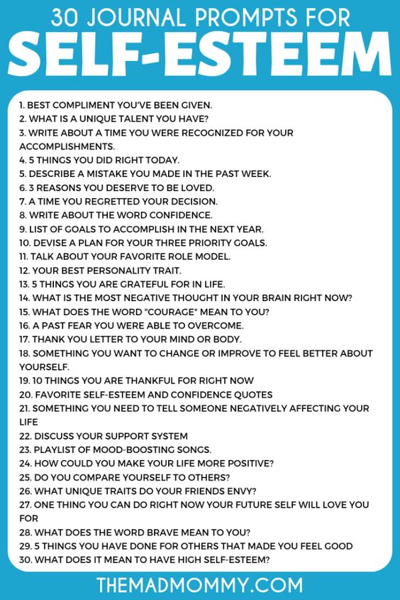 30 Journal Prompts For Self Esteem | Scrolller