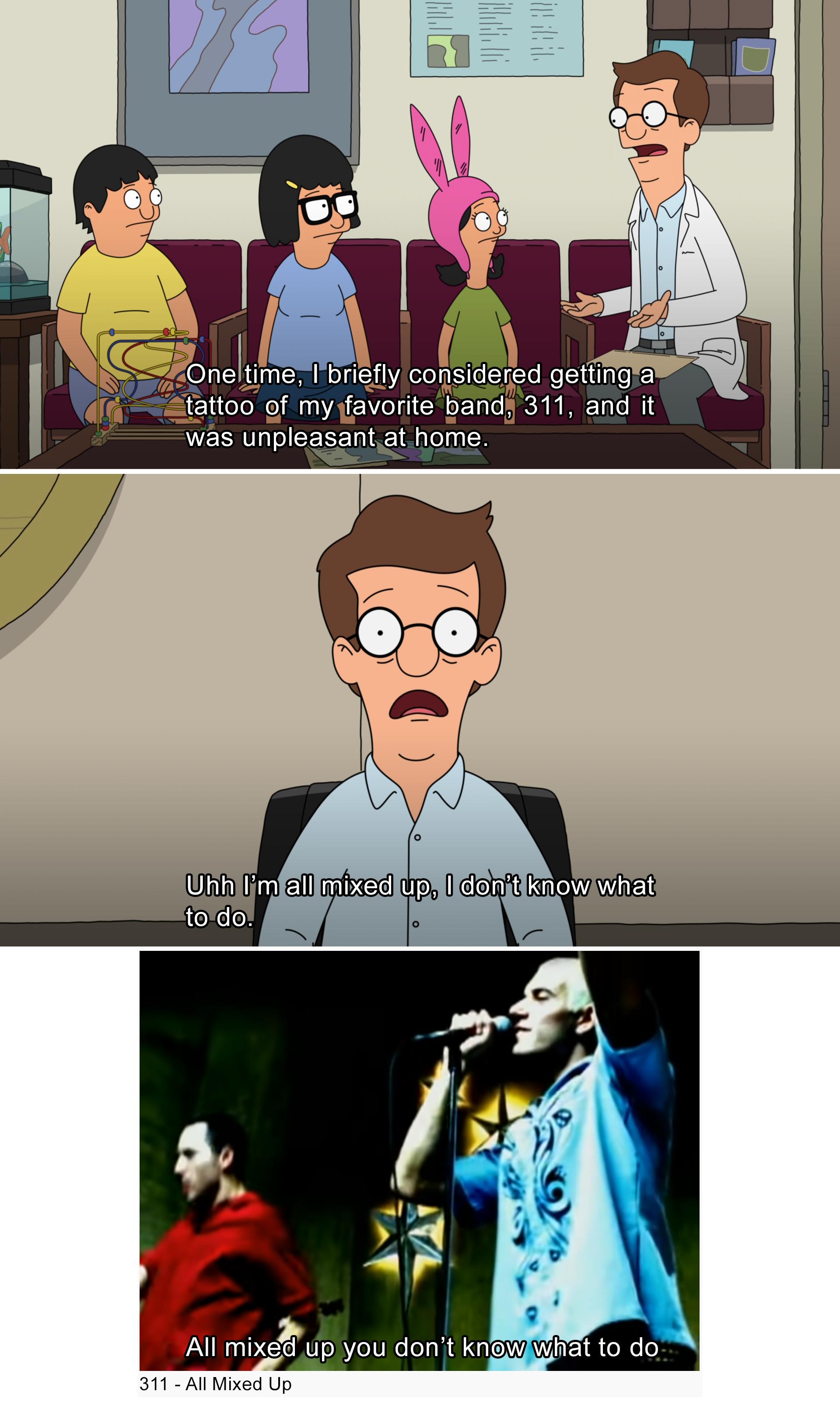 311 refrence in Bob's burgers. | Scrolller