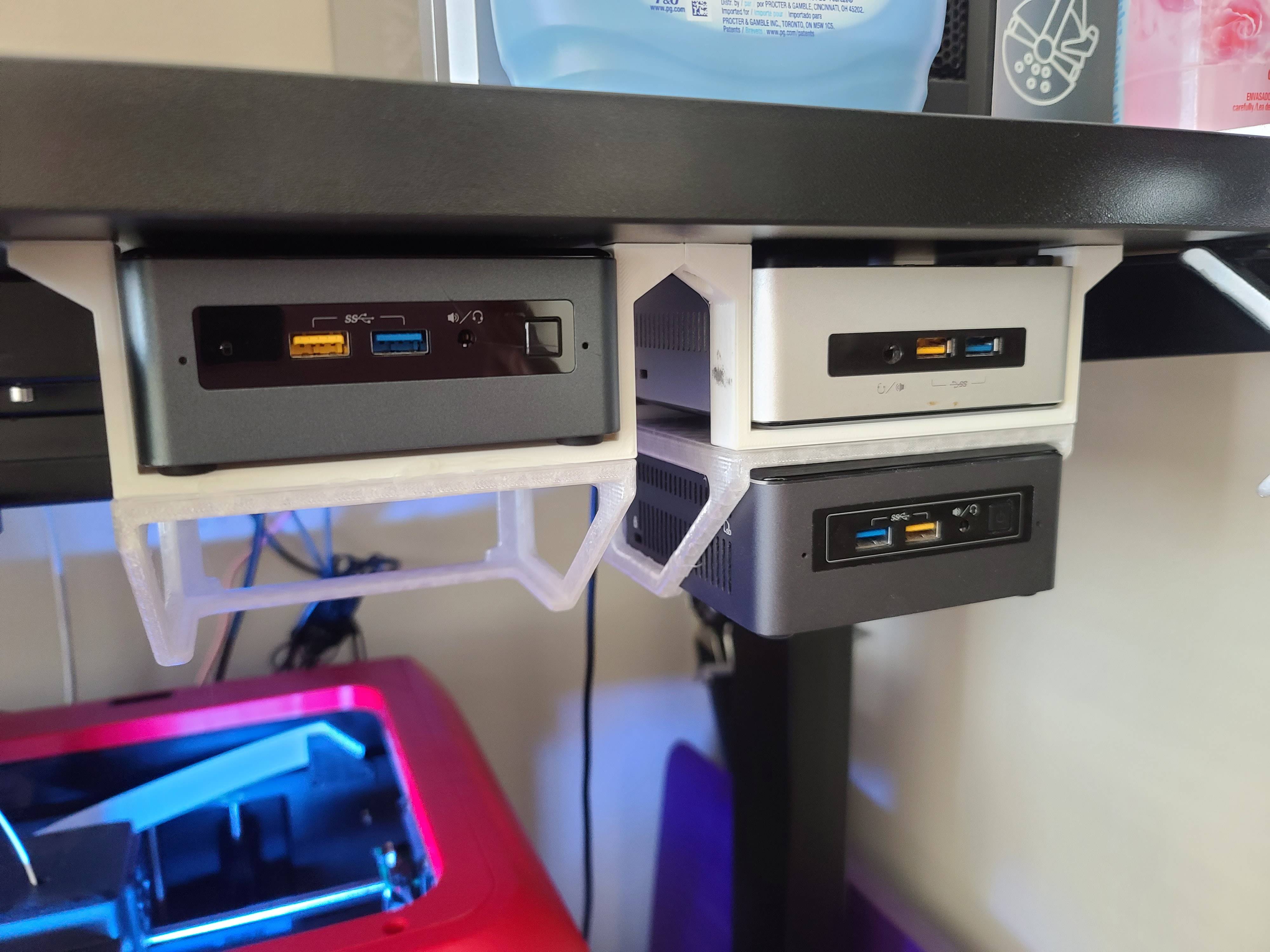 3D printed some under desk NUC mounts. [details in comments] | Scrolller