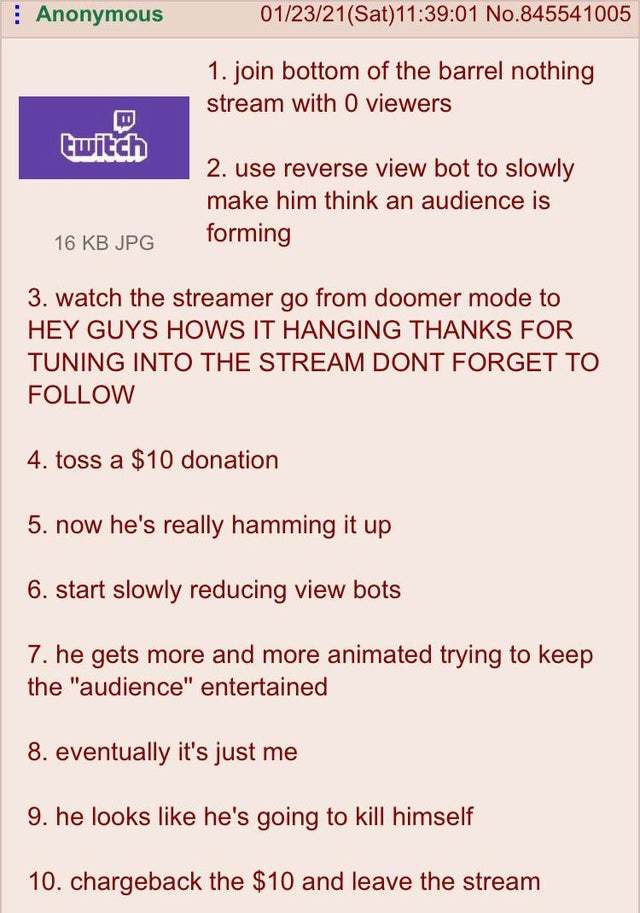 4chan user messes with streamer | Scrolller