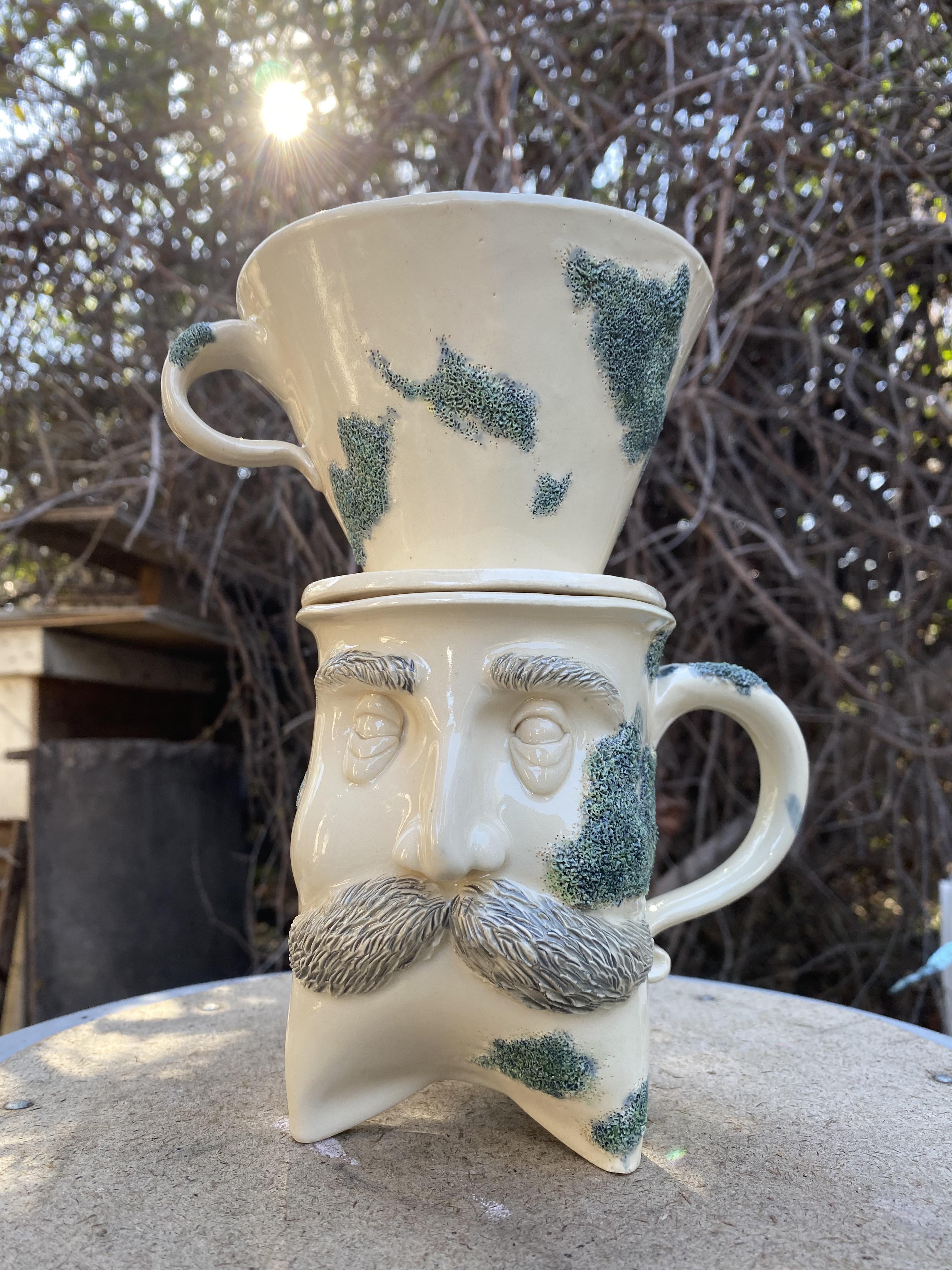 A coffee dripper set I made. I really love doing this mossy texture! | Scrolller