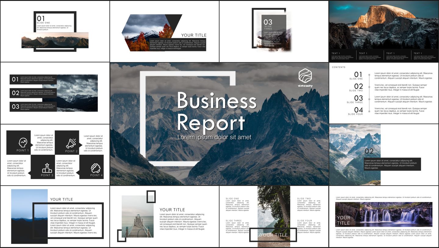 A Creative Mountain PowerPoint Template | Scrolller