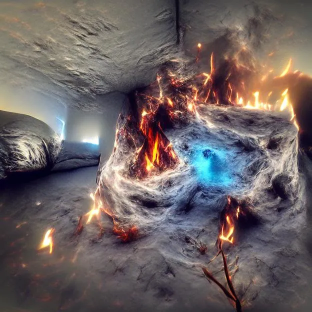A creepy and haunted fire and ice nebula in spacetime hyperrealism CryEngine | Scrolller
