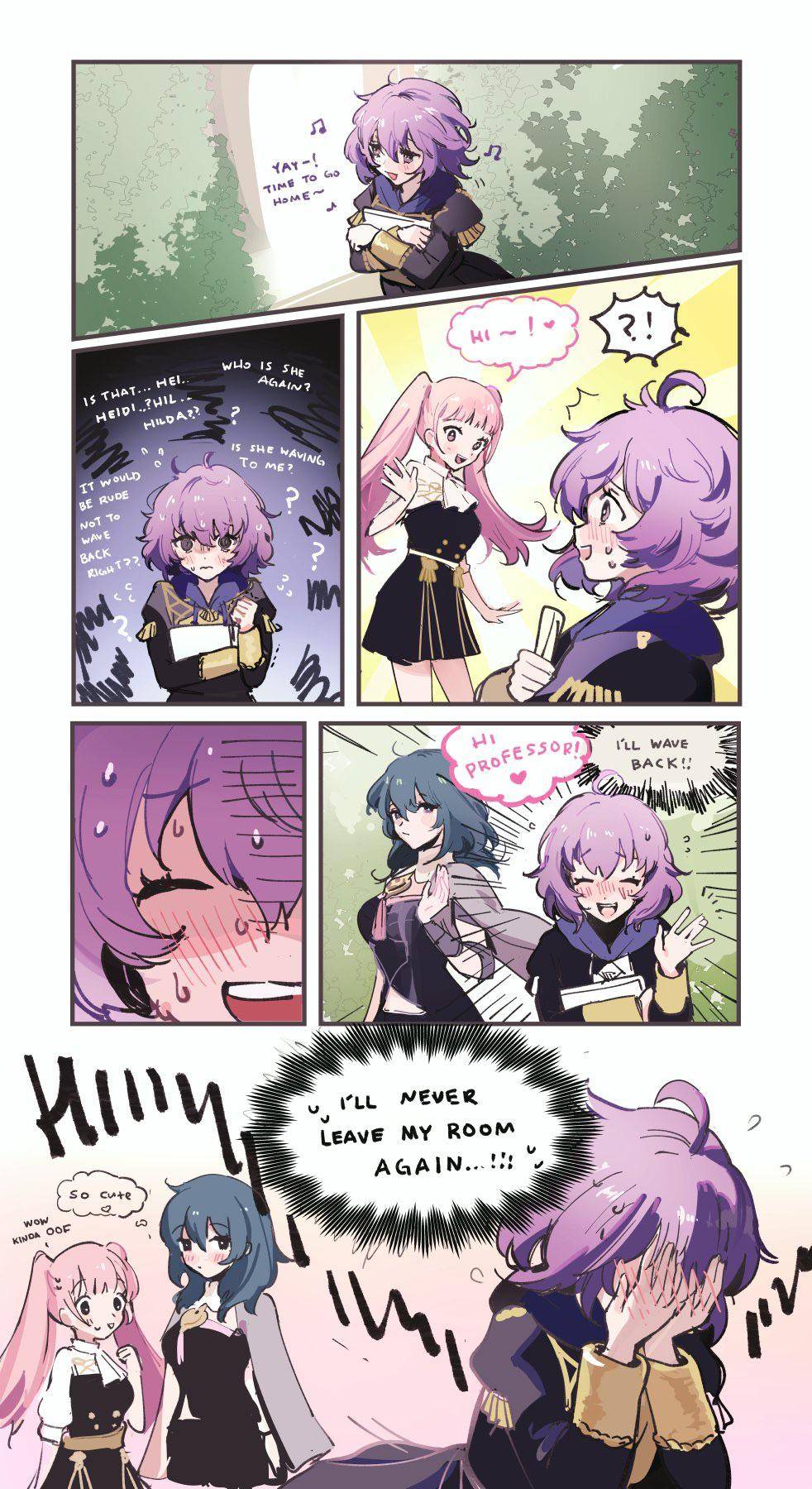 A cute Hilda, Bernadetta and Byleth comic. | Scrolller